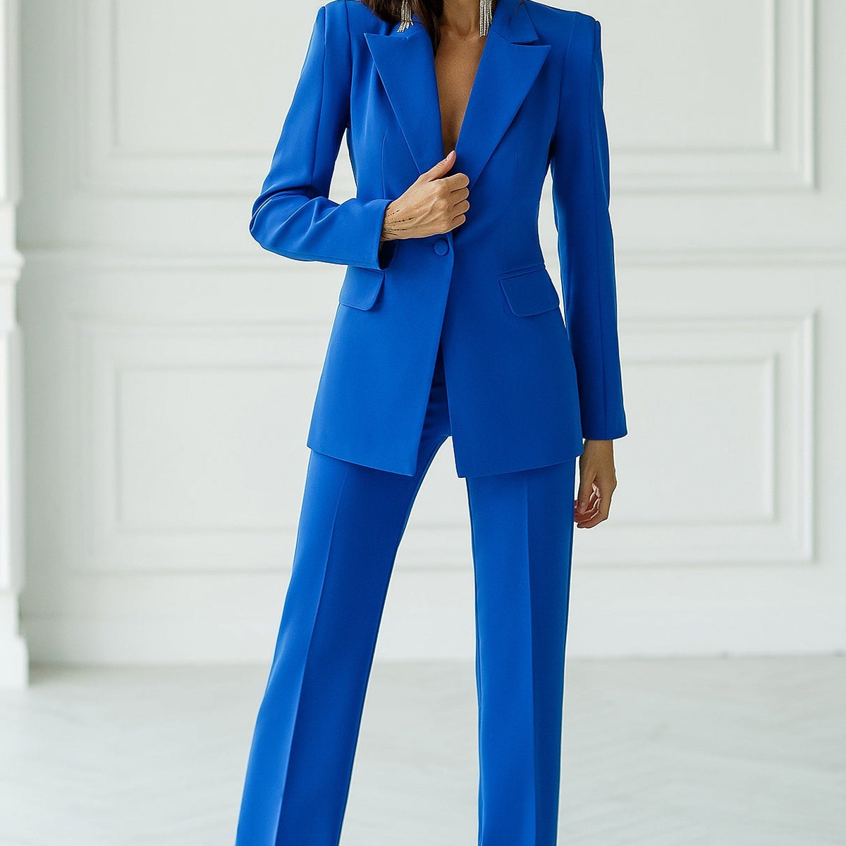 Azure Blue Power Suit Set – Beyond Formals